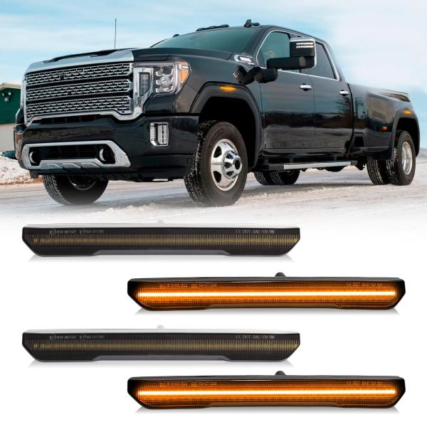 商品名:  FetonAuto Amber LED Side Marker Lights for Sierra 2500HD 3500HD 2020 2021 2022 2023 2024 AT4 Denali Base SLE SLT P...