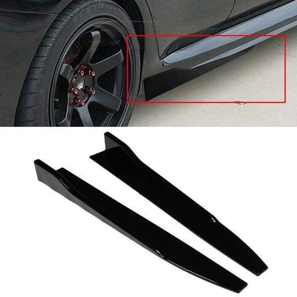 商品名:  ECCPP Left and Right Rocker Panel for Cars Body Kit ABS 31"x 4"x 3" Universal Side Skirt Glossy Black Body Lip Kit...