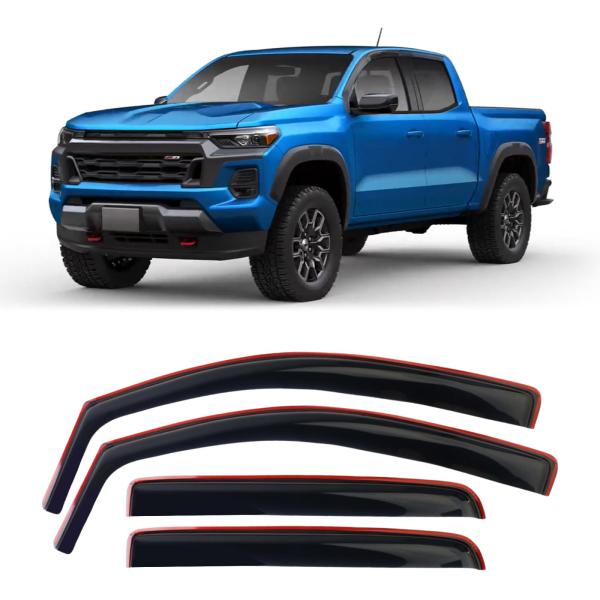 商品名:  for Canyon Window Rain Guards for Colorado - Tesmirror Window Visors for 2023 2024 Chevrolet Colorado, 2023 2024 G...