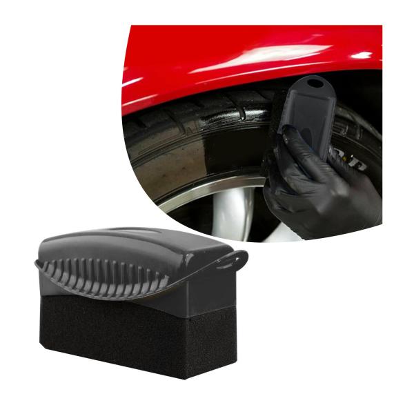 商品名: Dickno タイヤドレッシングアプリケーター 車タイヤシャイン ドレッシングアプリケーターパッド 蓋付き 自動車タイヤホイール ワックス 研磨スポンジ ユニバーサルホイールシャインツールアクセサリー ほとんどの車両用 (グレー、...