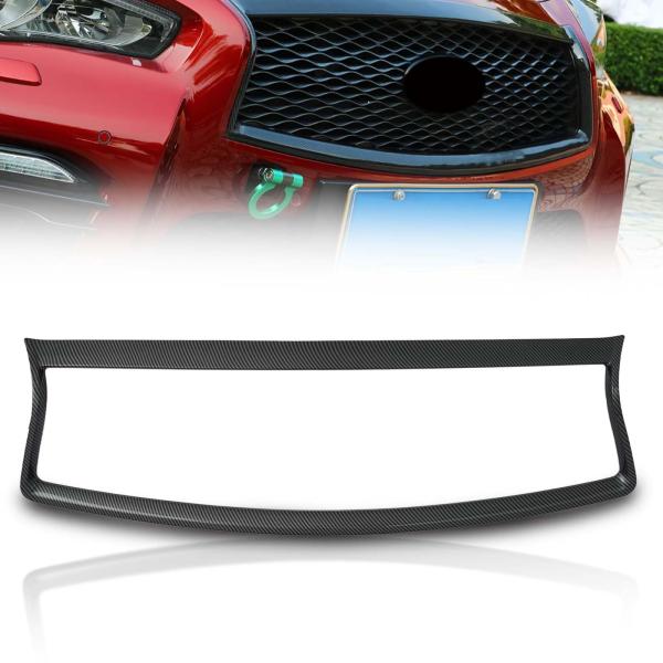 商品名:  KARPAL Front Grill Outline Trim Overlay Cover Fit for 2014 2015 2016 2017 Infiniti Q50 S Carbon Fiberブランド: KARPAL高...