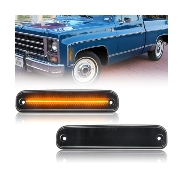 商品名:  NJSBYL Amber LED Side Marker Lights for Chevy/GMC K5 Blazer Jimmy Suburban C10 C30 K10 K30 R30 V30 R3500 V3500 Pic...