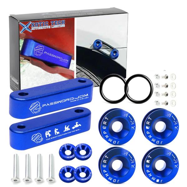 商品名:  x xotic tech JDM Hood Spacer Hood Riser 3/4" Replacement + Quick Release Holders Front Rear Bumper Fasteners Fende...