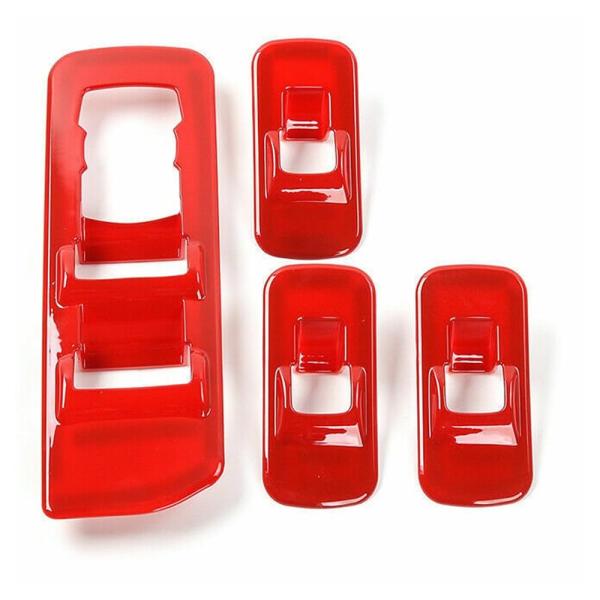 商品名:  KHFAXTYK Interior Door Window Lift Panel Switch Cover Trims Red for Ford for F150 2015-2020 ABS Left Right Front R...
