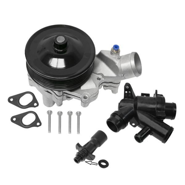 商品名:  INGKAN LR097165 LR028136 Water Pump w/Bolts Gaskets Connector +Thermostat Kit Fits for Land Rover V8 5.0L Engine A...