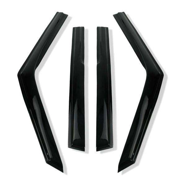 商品名:  MNMSYH 4pcs Sun Rain Wind Deflectors Door Window Visors Outside Mount Channel Style Dark Smoke Tint for Kia for So...