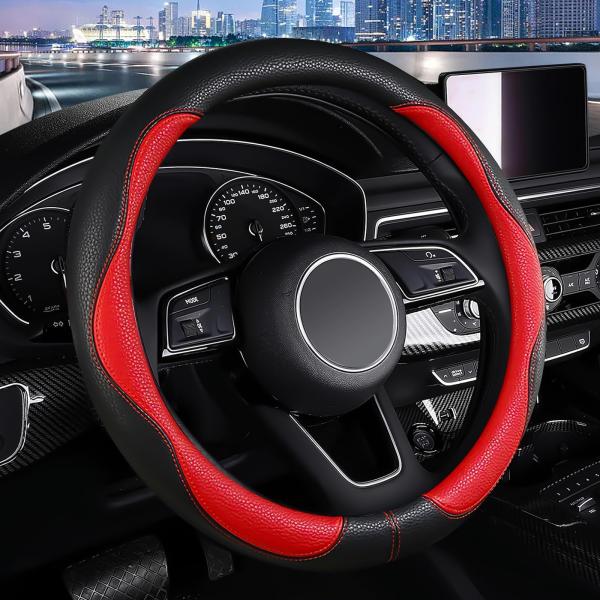 商品名:  SuperKaKa Car Steering Wheel Cover 2025, Universal Auto PU Cute Breathable Slip-Proof Comfort Imitation Leather Pr...