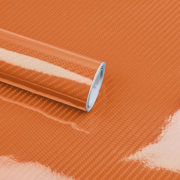 商品名: Lypumso 6Dカーボンファイバービニールラップロール、光沢のあるカーラップフィルム、気泡のないエアリリーステクノロジー、カーモトDIYインテリアエクステリアデコレーション(カーボンファイバーオレンジ、1フィート×10フィート...