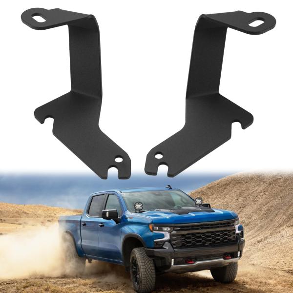 商品名: HOZHEM 溝ライトブラケット 1999-2006 シボレー シルバラード タホ サバーバン 1999-2006 GMC シエラ ユーコン用 フードヒンジ ライトマウントブラケット 補助オフロード LED ポッドワークライト用 ...