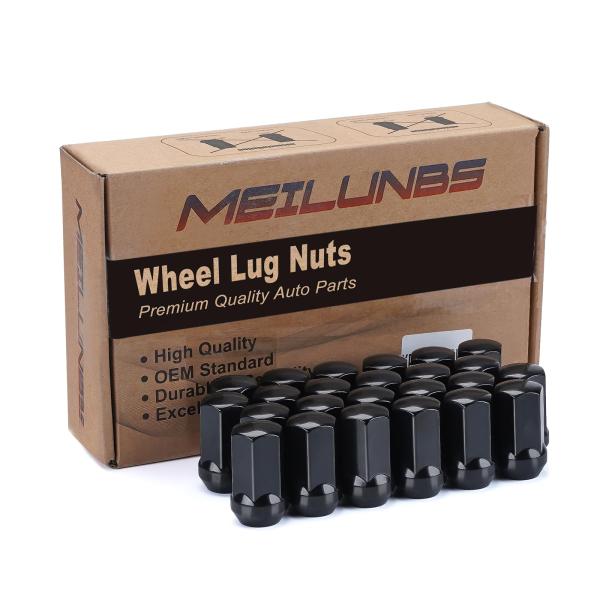 商品名: MEILUNBS 24個 ブラック 電気泳動 OEM ファクトリースタイル ワンピースラグナット フォード F-150 エスケープ フォーカス フュージョン エクスペディション ナビゲーター車用 (M14x1.5) MEILUNB...