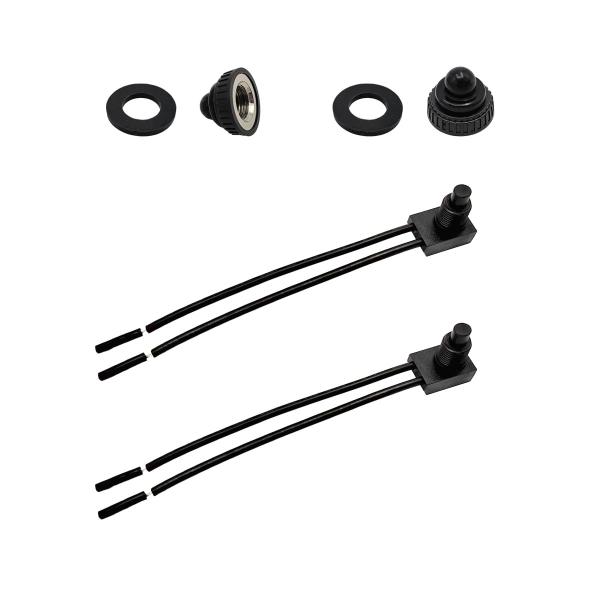 商品名: Suvnie 防水プッシュボタンスイッチ 12V オン/オフ EP-107 オン/オフ SPSTスイッチ 4.5インチライン付き 車 オートバイ RV バスルームファン 実用的な交換用カーアクセサリー 2個 Suvnie 2 PC...