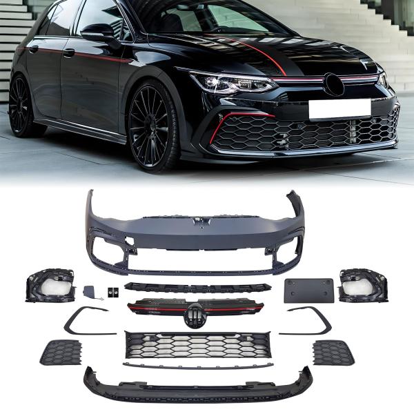 商品名:  FREEMOTOR802 Compatible With 2022-2024 VW Golf GTI MK8 Front Bumper Cover, GTI Style Front Bumper Guard Conversion...