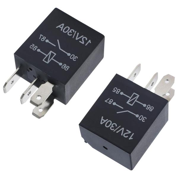 商品名: leediga Pack-2 車用防水リレー 4ピン 12V 30A 多機能 難燃シェル 合金接点交換 モーターアクセサリー 車用 汎用 (ブラック) leediga Pack-2 Car Waterproof Relay, 4 ...