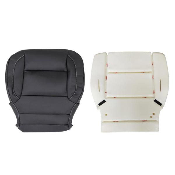商品名:  Priprilod Jet Black Non Perforated Leather Driver Bottom and Foam Cushion Replacement Seat Fit for Chevy Silverado...