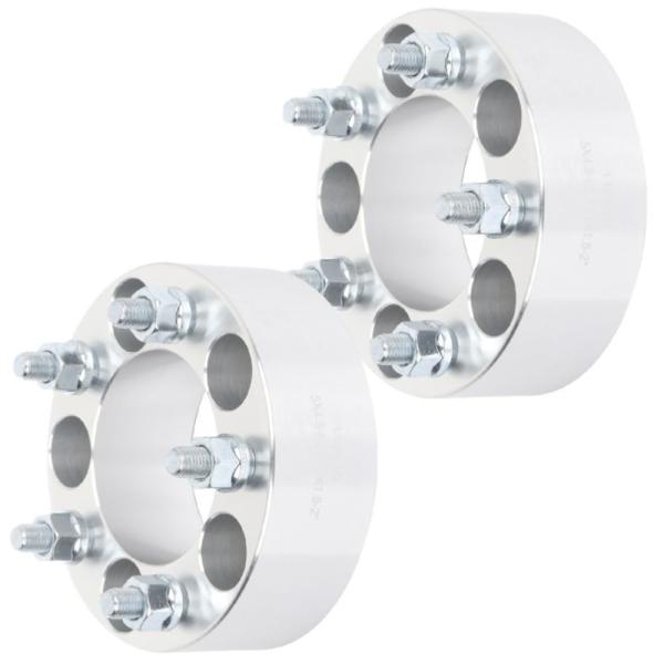 商品名:  2pcs 2" 5X4.5 12X1.5 Studs Wheel Spacers (Silver) for Ford,for Toyota,for Honda,for Jeep,for Hyundai,for Kia,for C...