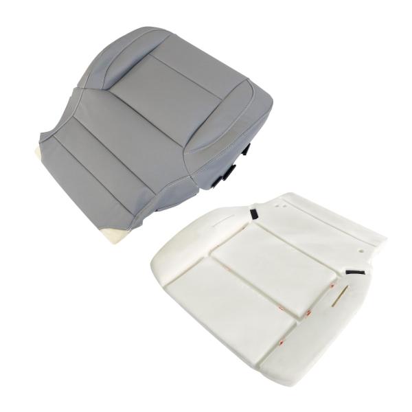 商品名: SecosAutoparts 運転席または助手席用ボトムとフォームパッド交換用レザーシートカバー グレー シボレーシルバラード SLT SLE Z71 Tahoe対応 GMC Sierra 2014 2015 2016 2017 ...