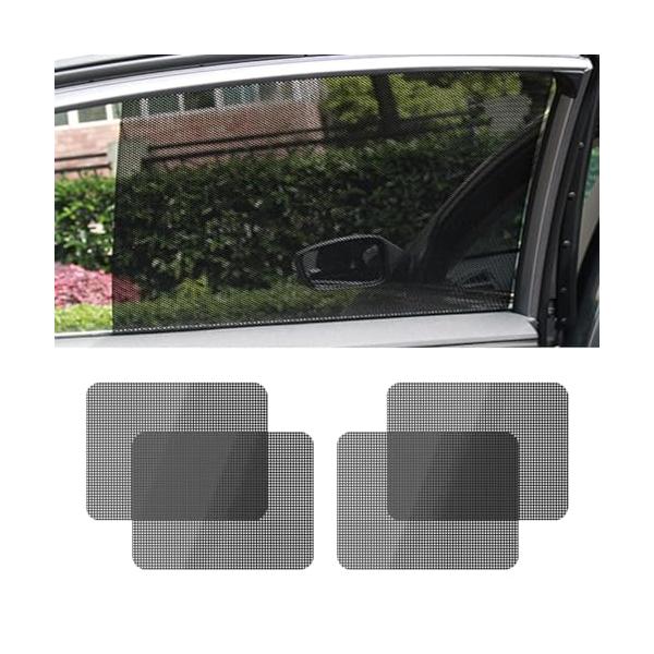 商品名: カーサイドウィンドウサンシェード 紫外線ブロック カープライバシープロテクター 再利用可能 静電気吸着フィルムステッカー 洗濯可能 カーウィンドウシェード 赤ちゃん用 ほとんどの車両のウィンドウティント 4枚 4PCS Car S...