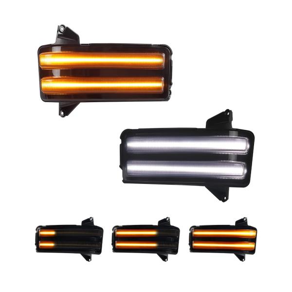 商品名:  Sequential LED Side Mirror Turn Signal Lights for Chevy Silverado/GMC Sierra 2500 3500 2020 2021 2022 2023, Smoked...