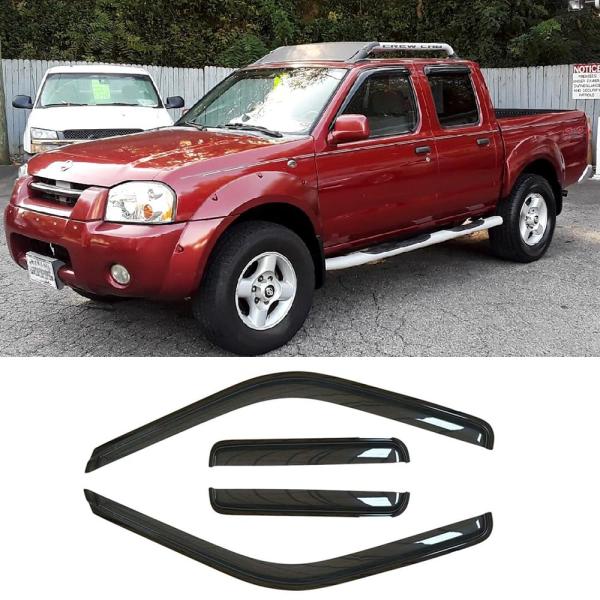 商品名:  Puermto 94627 Side Window Visor Wind Vent Deflector fit for 2000-2004 Nissan Frontier Crew Cab with 4 Full Size Do...