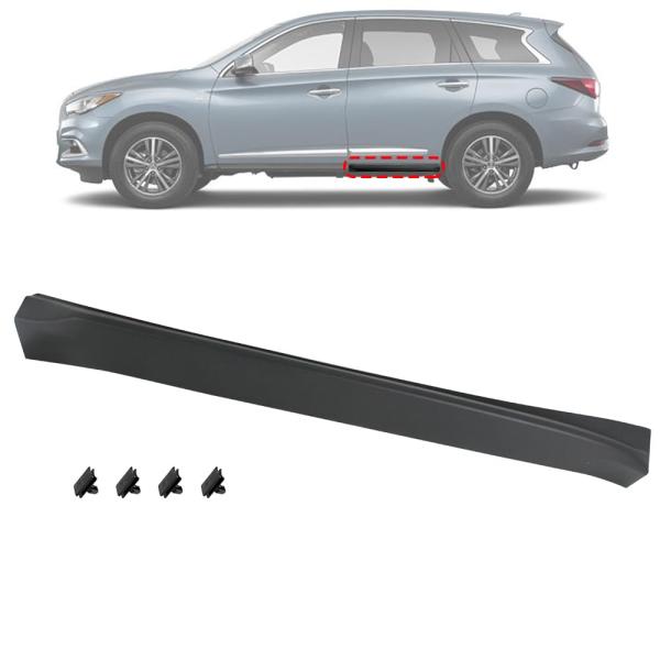 商品名: COOL STAR 左後部ドア 下部モールディングトリム Infiniti QX60 2014-2020 JX35 2013に対応 82877-9NB0A 828779NB0A (運転席側) Rear Left Driver Si...