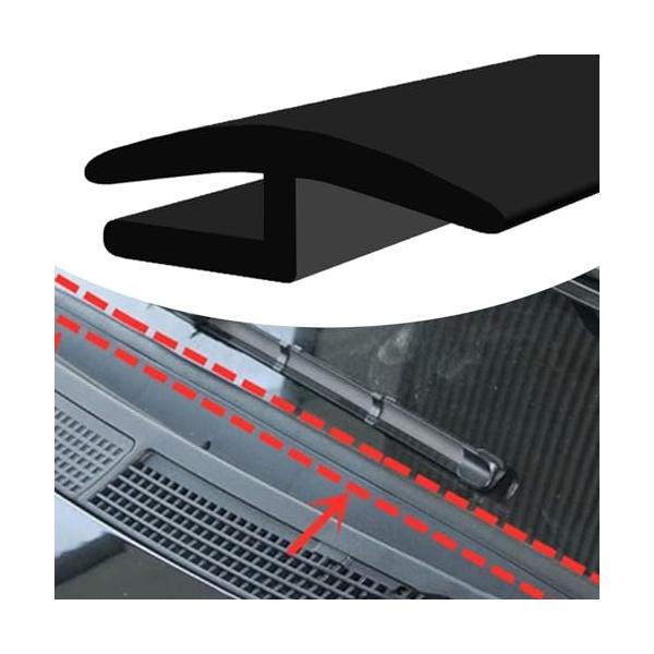 商品名: QBOONPT フロントガラスカウルラバーシールストリップ 1.7m/5.6フィート 車のフロントとリアのウェザーストリップ サンルーフシーリングストリップ ユニバーサル車両 自己粘着 切断可能 シーリングストリップ ほとんどの車...