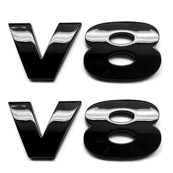 商品名:  2pc 3D Gloss Black V8 Badges Emblems with Adhesive Backing fits Range Rover, Land Rover, Trucks, and Cars.ブランド: Ge...