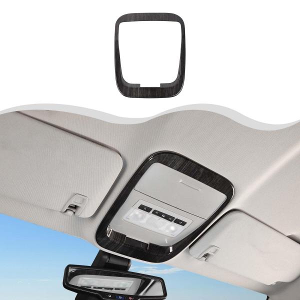 商品名: HTHE フロントルーフ リーディングライト ランプ パネル カバー トリム 2011-2023 シボレーコロラド&amp;GMC-キャニオン用 (ブラックウッド) HTHE Front Roof Reading Light La...