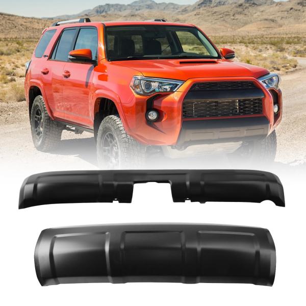 商品名: トヨタ4ランナー用下部バランスパネル - Tesmirror バンパーモールディング トヨタ 4Runner 2016 2017 2018 2019 2020 2021 2022 2023 2024 交換用ABSマットブラック、フ...