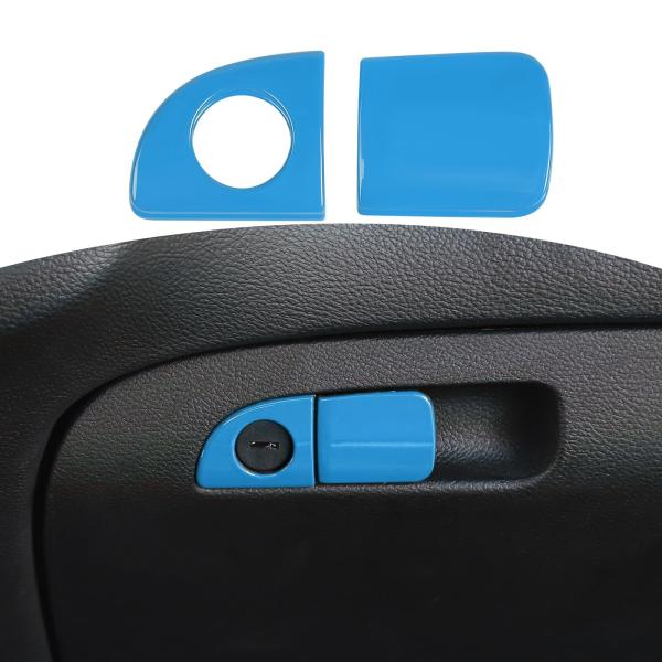 商品名: RT-TCZ チャレンジャーグローブボックスラッチハンドルトリムカバーベイビーブルー ダッジチャージャー2010 Up for Challenger 2015 Up for Chrysler 300C 2011 Up用 ベビーブル...