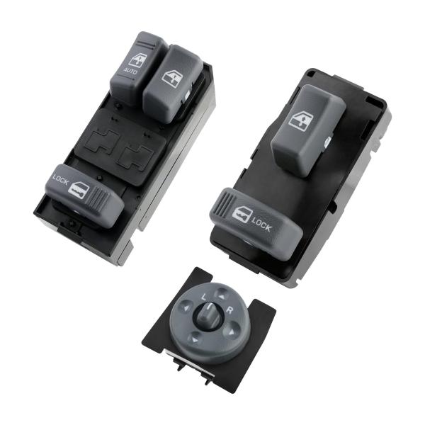 商品名: マスターパワーミラーコントロールドライバー&amp;助手席側2ドアウィンドウスイッチ、シボレーGMC C1500 C1500 C2500 C3500 K1500 K2500 K3500 Tahoe Yukon 1994-2001、...