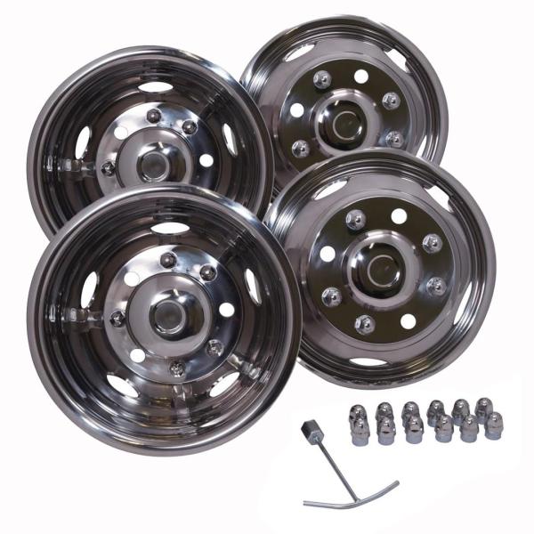 商品名:  Fuel Rider Set of 4 Polished Stainless Steel Wheel Simulators Compatible with 11-11 Chevrolet Silverado 3500 8 Lug...