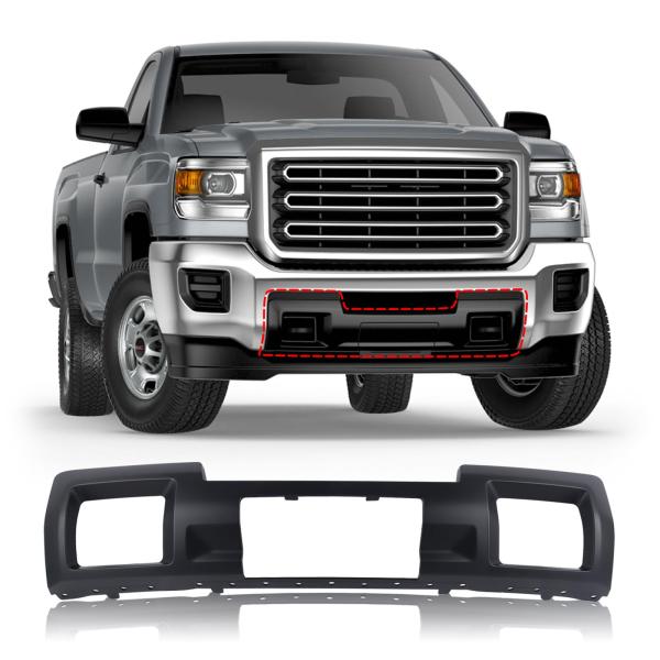 商品名: Duolctrams ブラックフロントバンパースキッドプレートパネル下部カバーフェイスバー 2015-2019 GMC Sierra 2500/3500 HD 4ドア 23178779 GM1053103Cに対応 Duolctra...