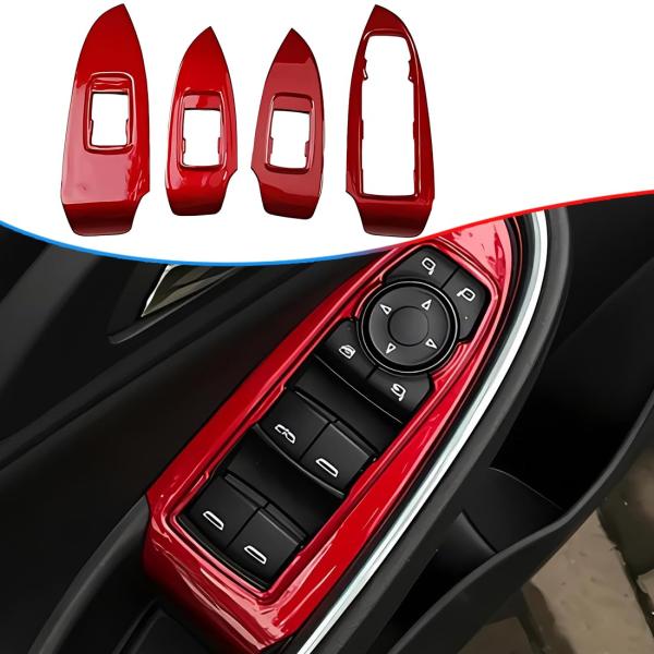 商品名: MUXEE アームレストウィンドウスイッチパネルカバー、シボレーマリブ2016 2017 2018 2019 2020 2021 2022 2023 2024 ドアウィンドウコントロールパネルカバー カースポーツインテリアアクセサ...