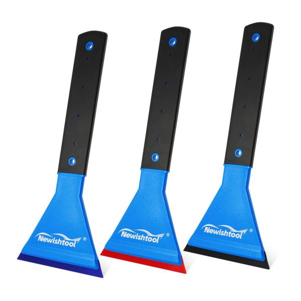 商品名: NEWISHTOOL ウィンドウティントスクイージー 3個パック ロングハンドルグリップスクイージー 異なるデュロメーター付き ゴム製ウォーターワイパースクレーパー ウィンドウフィルム貼り付け用 PPF取り付けツール ビニールスク...