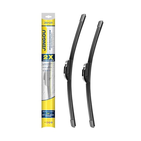 商品名:  JINGOU 26''+19'' Front Windshield Wiper Blades Compatible with 2008-2017 Honda Accord/2010-2015 Toyota Prius OEM Q...