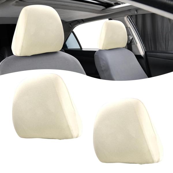 商品名:  getfay 2 PCS Car Seat Headrest Cover, 10.6" x 9" Thickened Dralon Elastic Anti-Slip Full-Surround Dust Cover, Soft...
