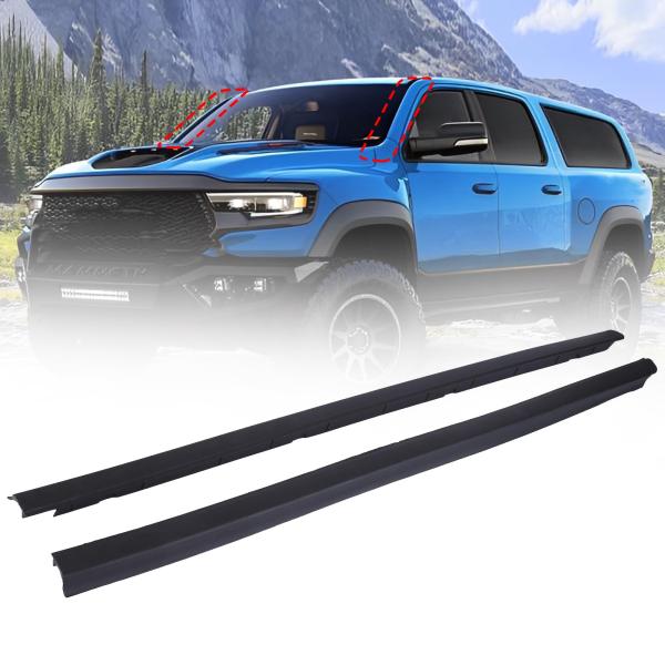 商品名: Slakerbe フロントガラスモールディング1組、左右フロントガラス ピラーモールディングウィンドウウェザーストリップモールディングトリム 68297609AB、68297608AB ダッジ用 Ram 1500、2500、350...