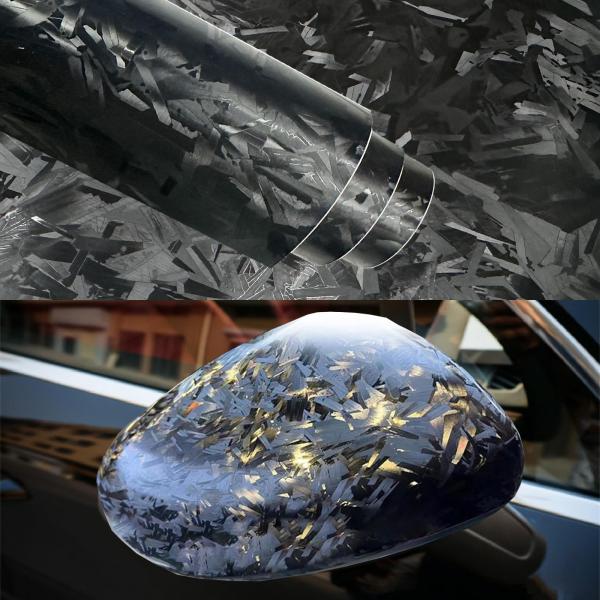 商品名: ブラック鍛造カーボンファイバービニールラップロール(30×300cm) Forged Carbon Fiber Vinyl Wrap Self Adhesive Film, Matte Black Vinyl Wrap Bubbl...