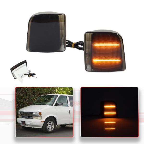 商品名:  MODIPIM 2X Smoked Lens Amber LED Side Corner Lights For 1995-2005 Chevrolet Astro GMC Safari OEM Part Number#: 165...