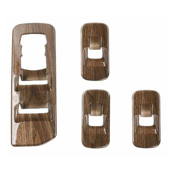 商品名:  HDOZTOJI Wood Grain Window Lift Panel Switch Covers Trim Accessories Left Right Front Rear 4pcs/Set for Ford for F...