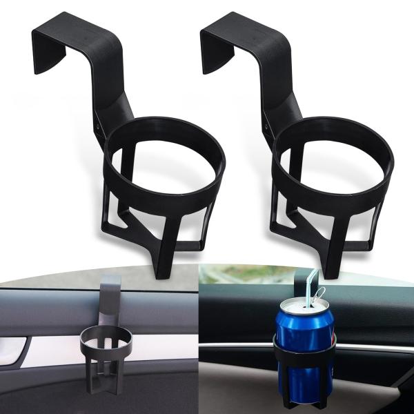 商品名: dawfall 車用カップホルダー2個 防水ポータブルデザイン 車両カップストレージマウント トレッドミル用 ユニバーサル耐久性自動車カップアクセサリー 窓枠用 (ブラック#5.5インチ x 2.8インチ x 5.5インチ) da...