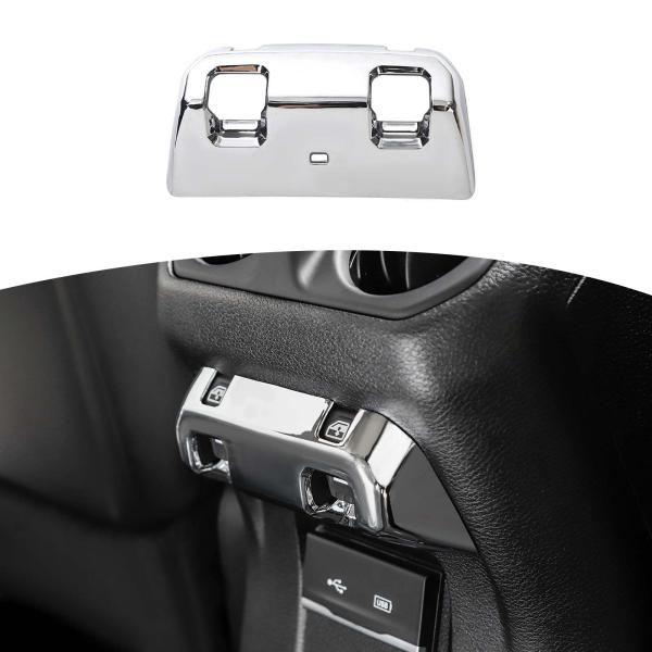 商品名: RT-TCZ Jeep JL リアウィンドウスイッチパネルトリムカバー ジープラングラーJL JLU グラディエーターJT 2018年以降用 クロームインテリアアクセサリー RT-TCZ for Jeep JLU Rear Pow...