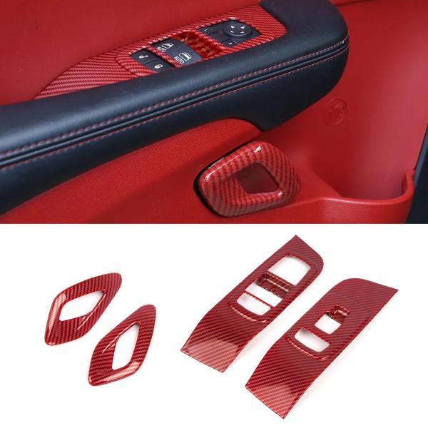 商品名:  x xotic tech Door Handle Cover and Window Lift Door Lock Switch Panel Trim Compatible with Dodge Challenger 2015-u...