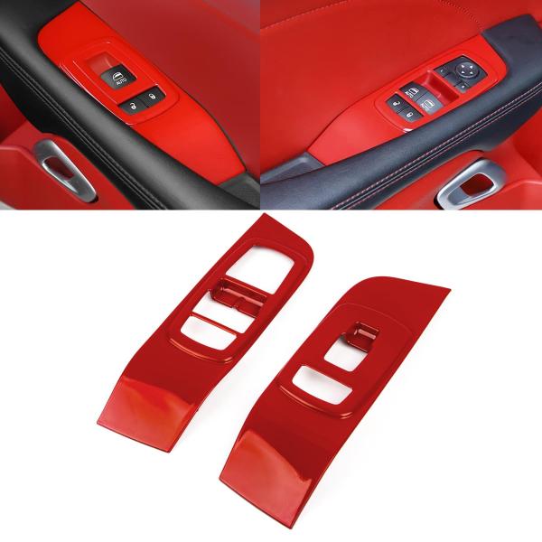 商品名:  x xotic tech Window Lift Trim Door Lock Switch Panel Cover Compatible with Dodge Challenger 2015-up Interior Acces...