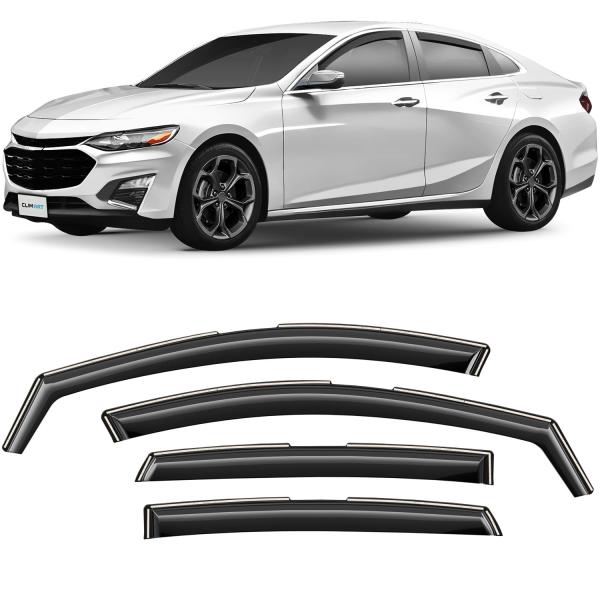 商品名:  CLIM ART in-Channel Incredibly Durable Rain Guards for Chevrolet (Chevy) Malibu 2016-2025, Original Window Deflect...