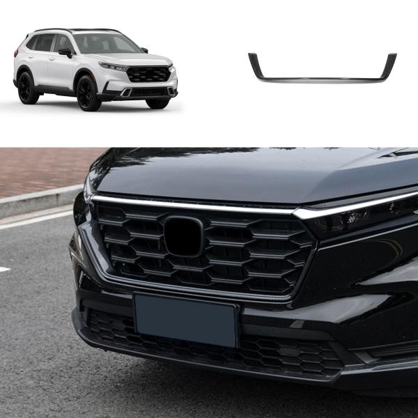 商品名: TERDARAYフロントグリルトリム ホンダ新CRV CR-V 2023 2024 2025フロントバンパーグリルメッシュカバートリム 外装カーアクセサリー ABS 1個(カーボンファイバースタイル) TERDARAY Front...