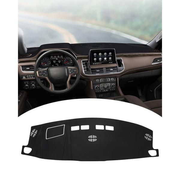商品名: FIILINES ダッシュカバー シボレーサバーバン/シボレータホ/GMC Yukon 2021-2023用 (GMCユーコンデナリ非対応) ダッシュボードマットカバー カーアクセサリー サンシェード ノンスリップ メッシュプロテ...