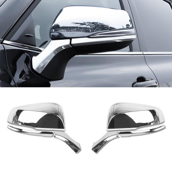 商品名:  x xotic tech Chrome Silver Rearview Mirror Side Frame + Pillar Strip Molding Cover Trim Compatible with Toyota Hig...