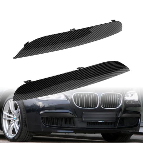 商品名:  Anzios Left Right Front Bumper Carbon Fiber Trim Grille Eyebrows Compatible for 2009-2015 BMW F01 F02 740i 740Li 7...