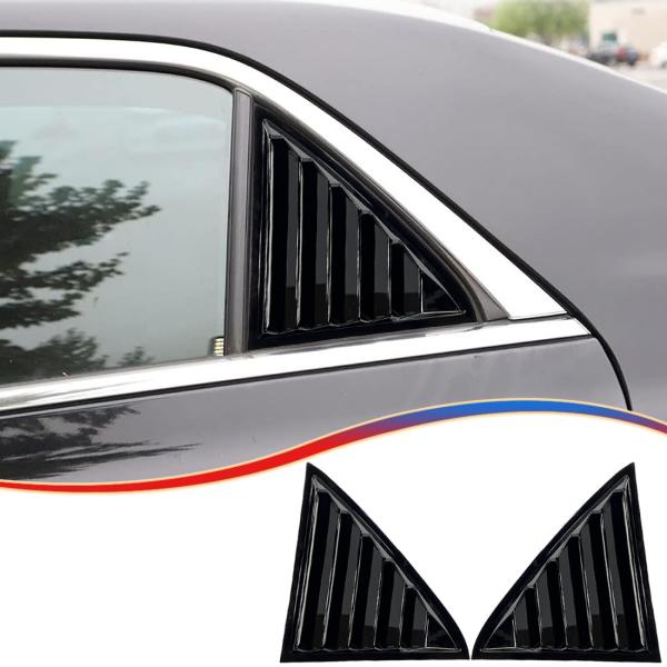 商品名: MUXEE ウィンドウルーバー 2個 サイドベントウィンドウルーバー クライスラー300 2015-2023用 ABSプリントスポーツウィンドウ装飾カバー、外装トリムアクセサリー - ブライトブラック MUXEE Window L...